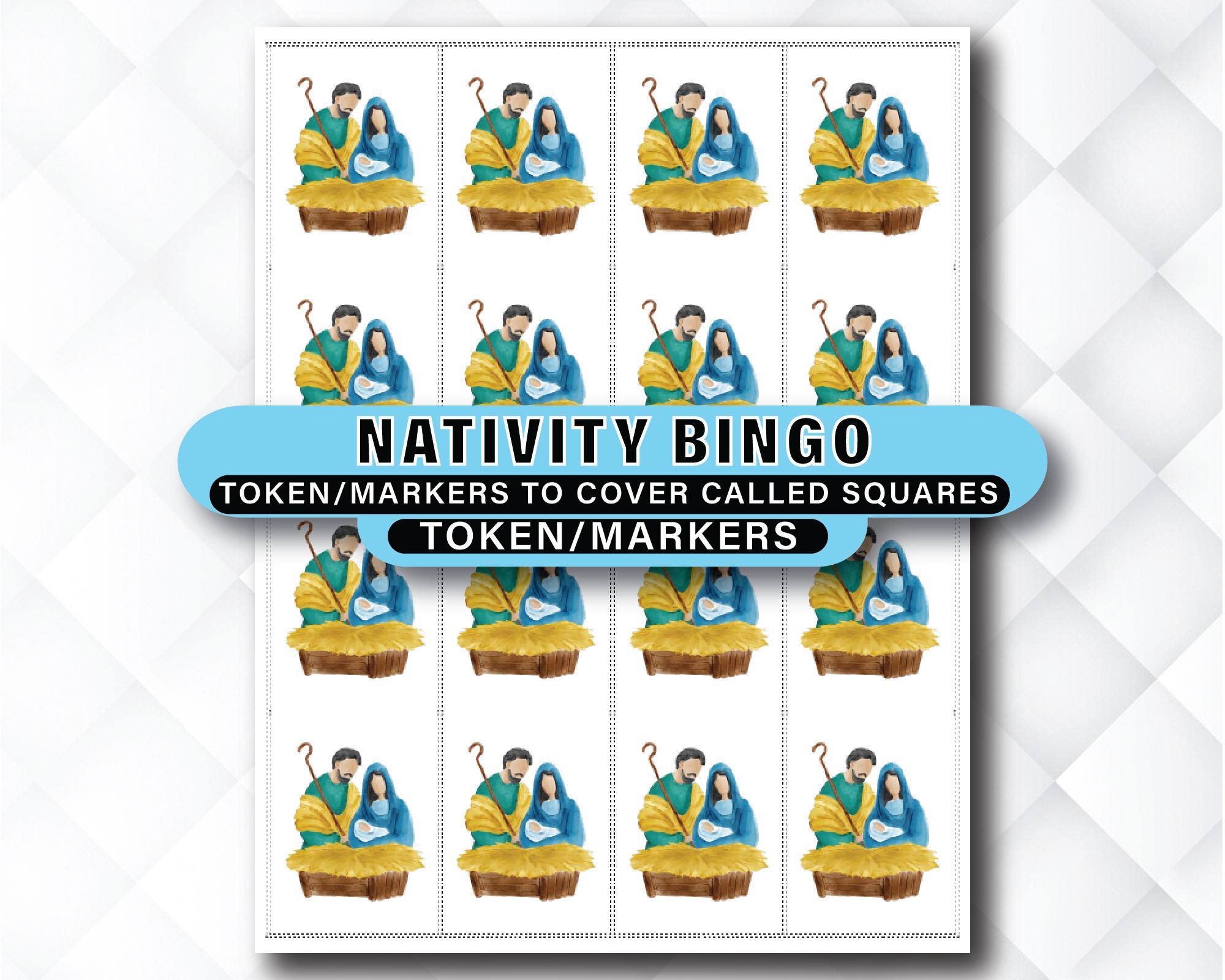 60 Nativity Bingo Cards, Christmas Nativity Bingo, Nativity Game ...
