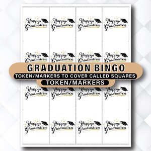 60 Graduation Bingo Cards, Graduation Party Games, Graduation Activity ...