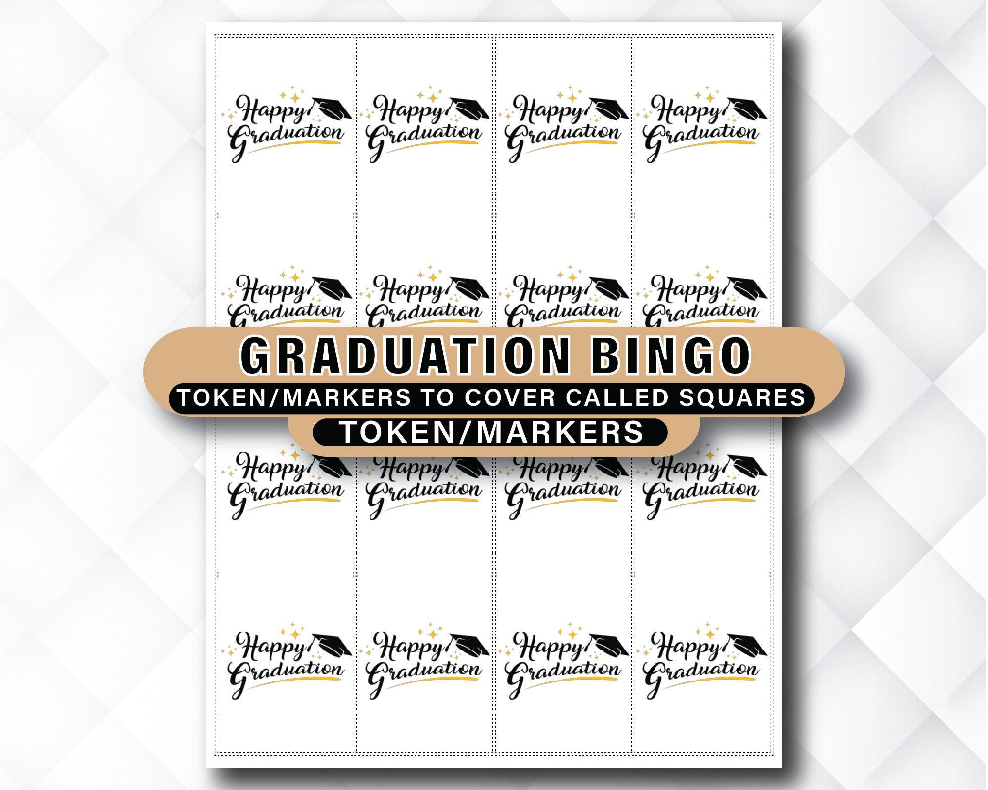 60 Graduation Bingo Cards, Graduation Party Games, Graduation Activity ...