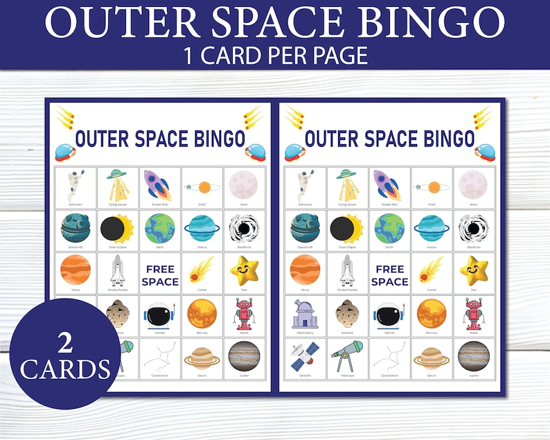 Outer Space Bingo, Solar System Bingo, Astronomy Bingo, 40 Printable ...