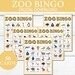 Zoo Bingo, 50 Printable Zoo Bingo Cards, Zoo Birthday Bingo, Animal ...