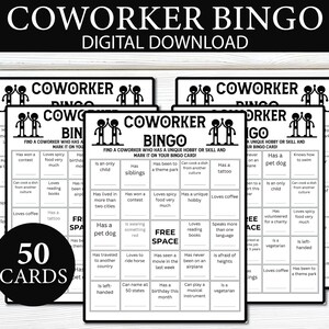 Editable Coworker Bingo Game, Find Someone Who Office Party Game ...