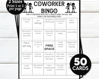 Editable Coworker Bingo Game, Find Someone Who Office Party Game ...