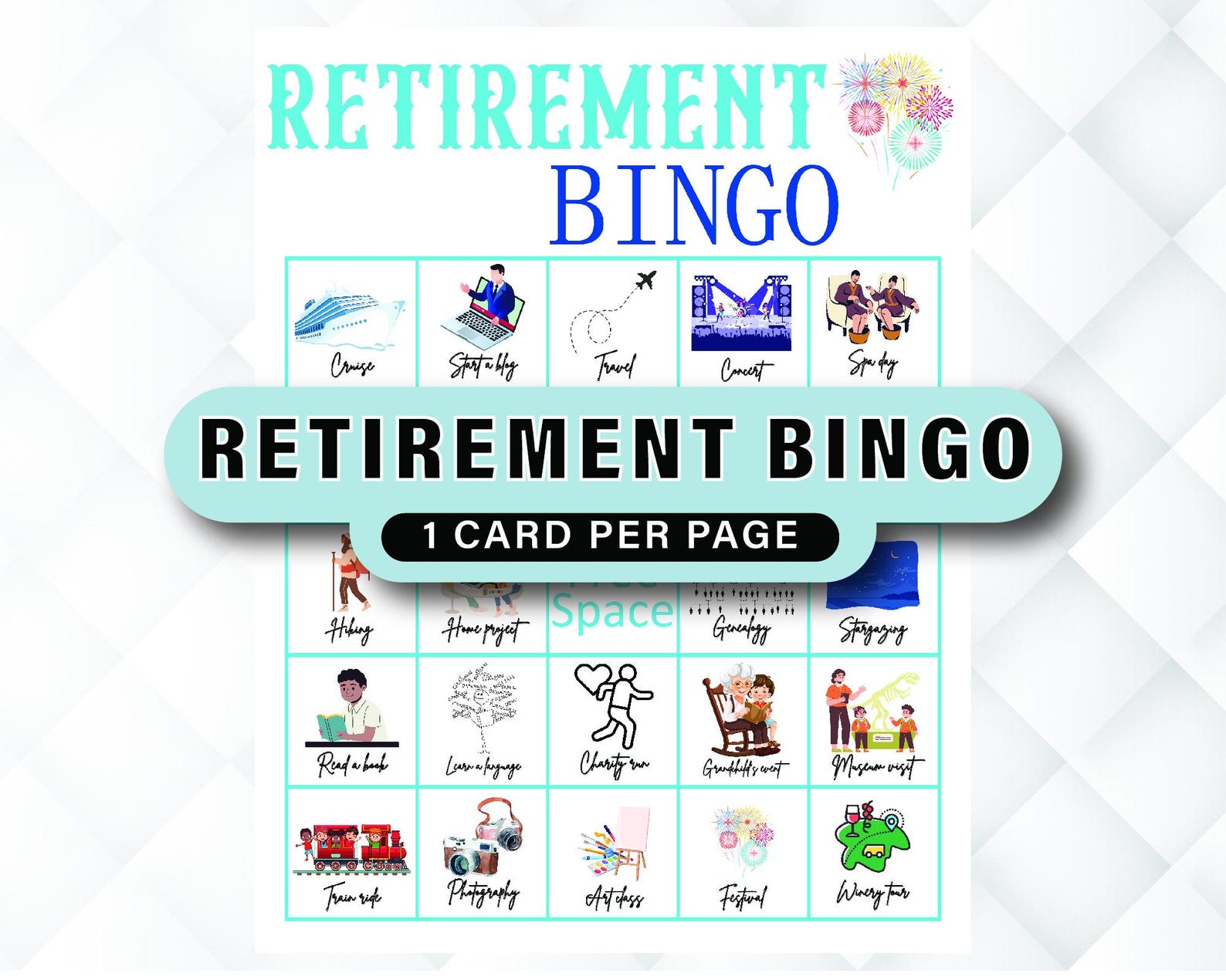 60 Retirement Bingo Cards, Retirement Activity, Retirement Party Game ...