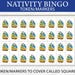 60 Nativity Bingo Cards, Christmas Nativity Bingo, Printable Nativity ...