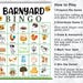 60 Barnyard Bingo Cards, Barnyard Bingo Games, Farm Bingo, Barnyard ...