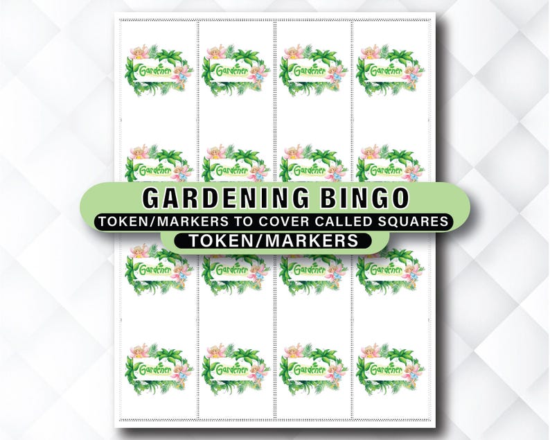 Gardening Bingo Cards, Garden Bingo, Spring Bingo, Garden Activity ...