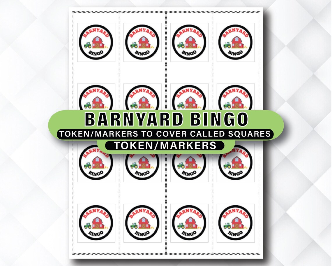 60 Barnyard Bingo Cards, Barnyard Bingo Games, Farm Bingo, Barnyard ...