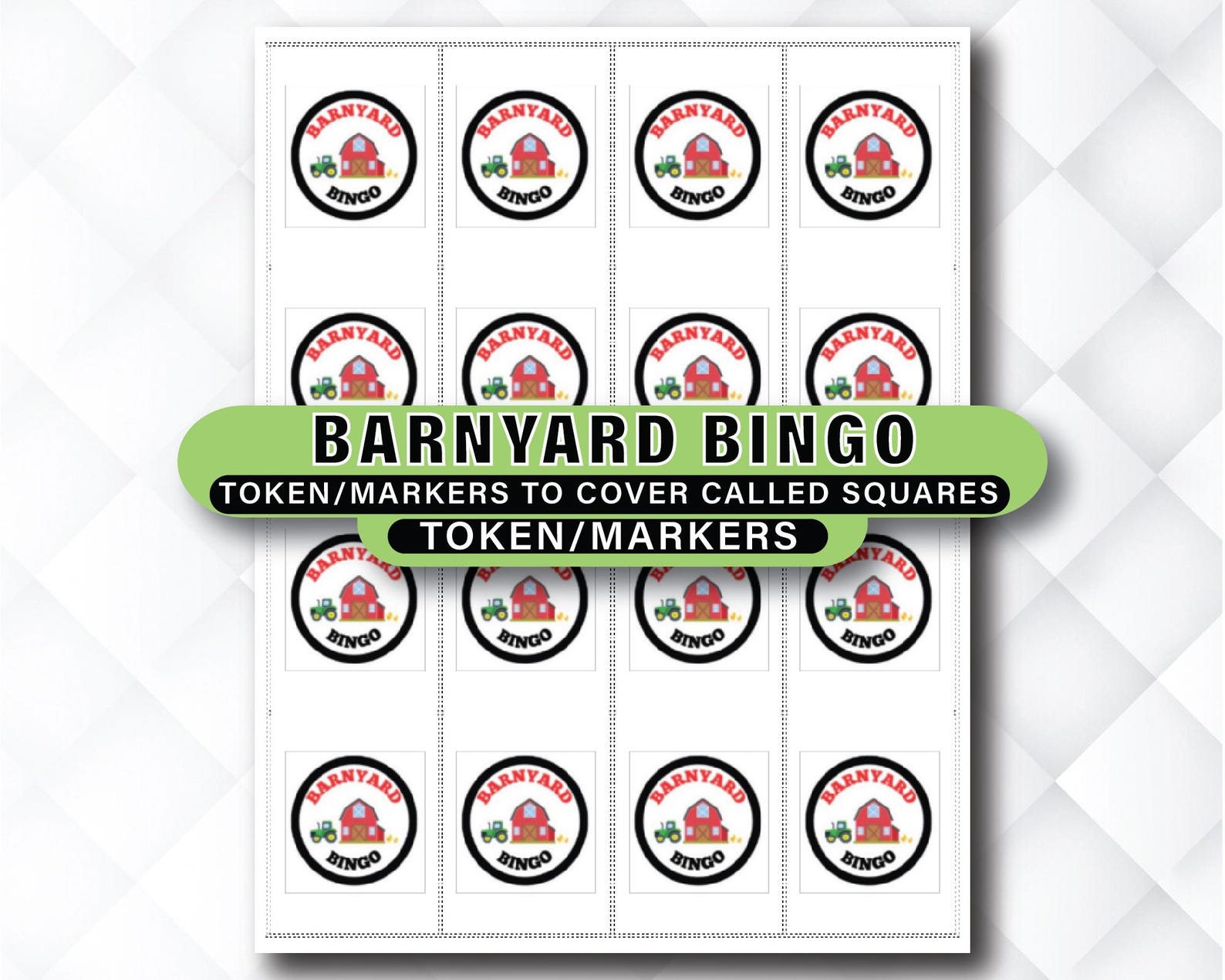 60 Barnyard Bingo Cards, Barnyard Bingo Games, Farm Bingo, Barnyard ...