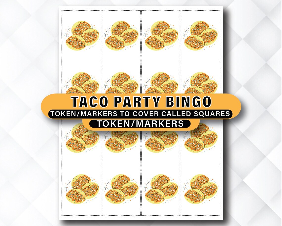 60 Taco Bingo Cards, Cinco De Mayo Bingo, Fiesta Bingo, Fiesta Party ...