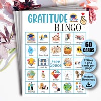 Gratitude Bingo, Thankful Bingo Cards, Counseling Bingo Game, Mental ...