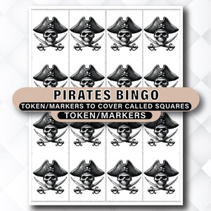 60 Pirate Bingo Cards, Pirate Bingo Games, Pirate Birthday Party ...