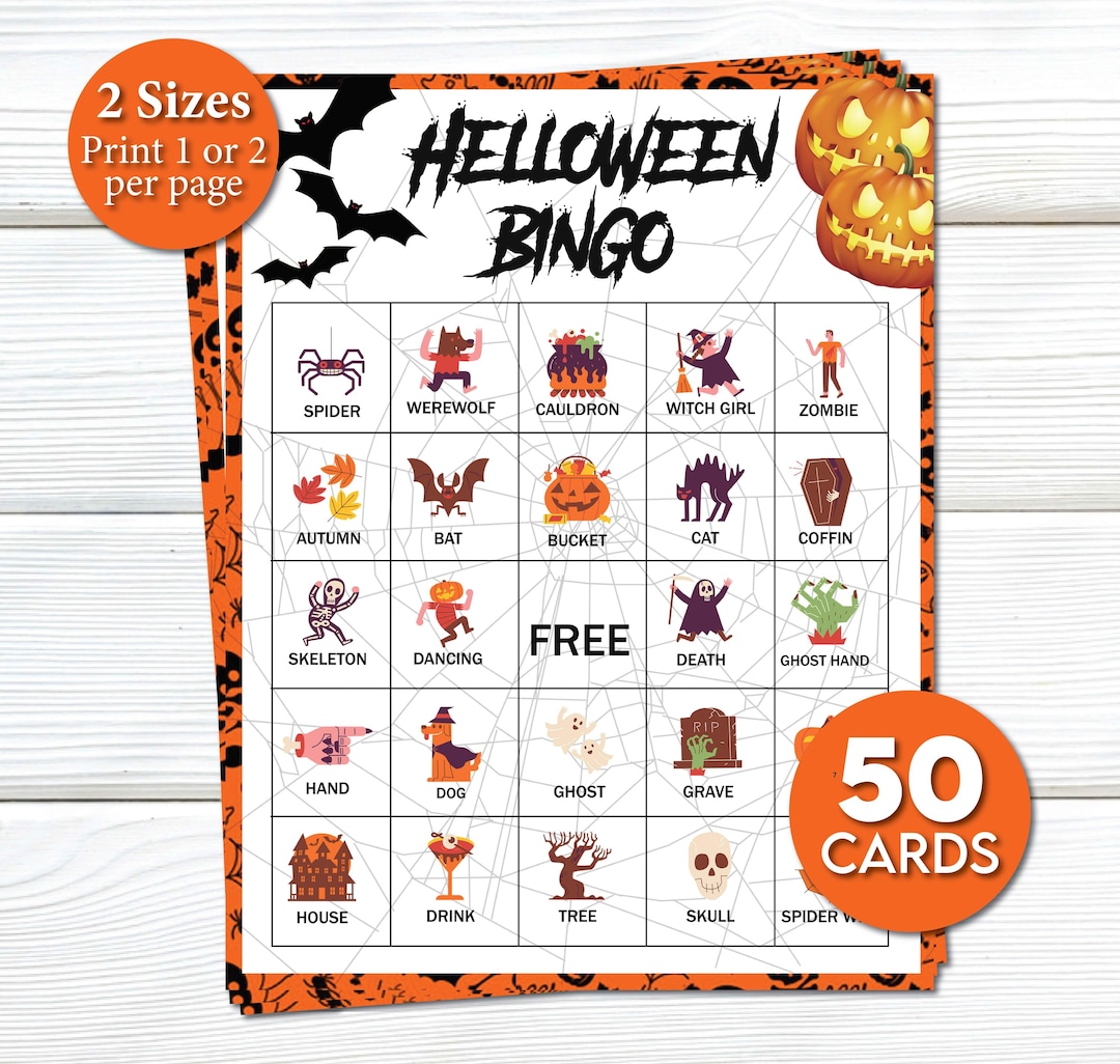 Halloween Bingo Game, Cute Halloween Bingo, Printable Halloween Games ...