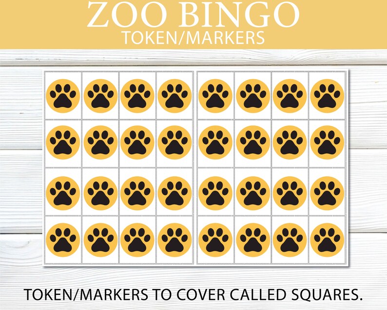 Zoo Bingo, 50 Printable Zoo Bingo Cards, Zoo Birthday Bingo, Animal ...