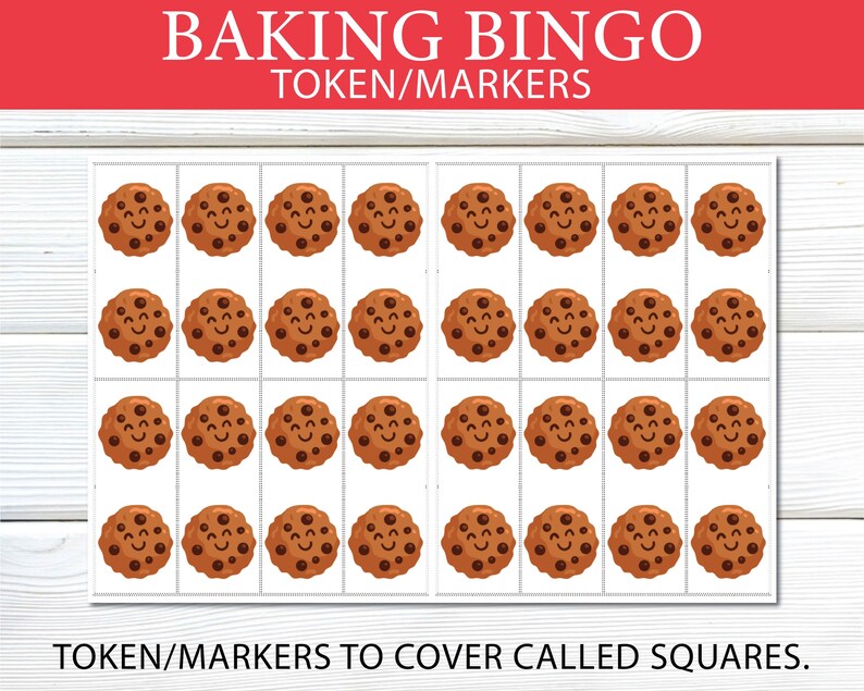 50 Baking Bingo Cards, Printable Baking Bingo Card, Baking Birthday ...
