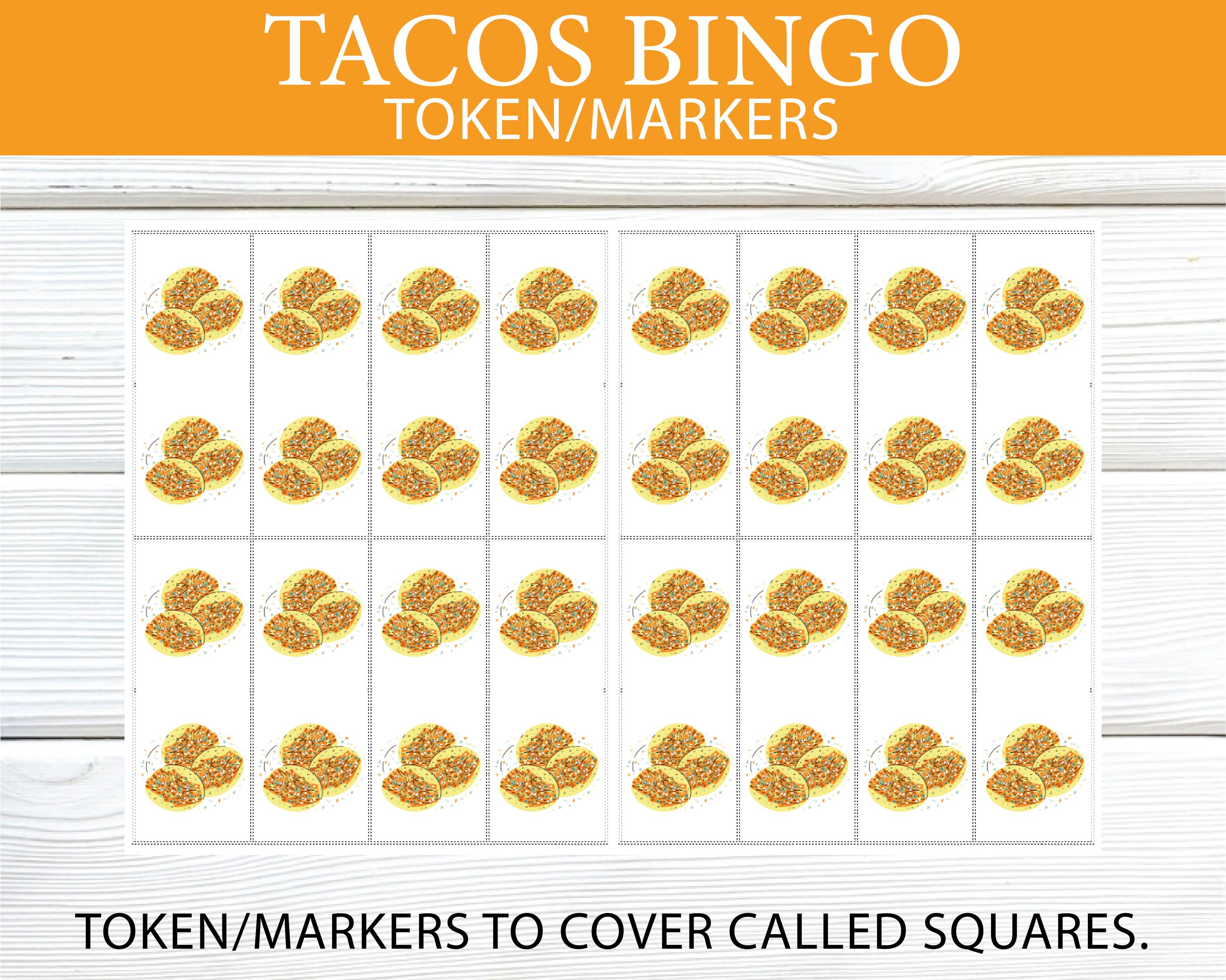 100 Printable Taco Bingo Cards, Taco Activity for Kids, Kids Taco Party ...