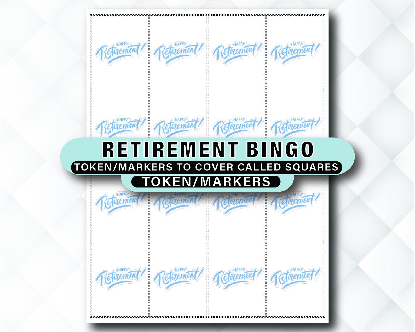 60 Retirement Bingo Cards, Retirement Activity, Retirement Party Game ...