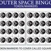 Outer Space Bingo, Solar System Bingo, Astronomy Bingo, 40 Printable ...