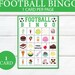 Football Bingo, 70 Unique Printable Football Bingo Cards, Football Part ...
