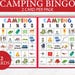 50 Camping Bingo Card Printable Game, Camping Party Game, Forest Nature ...