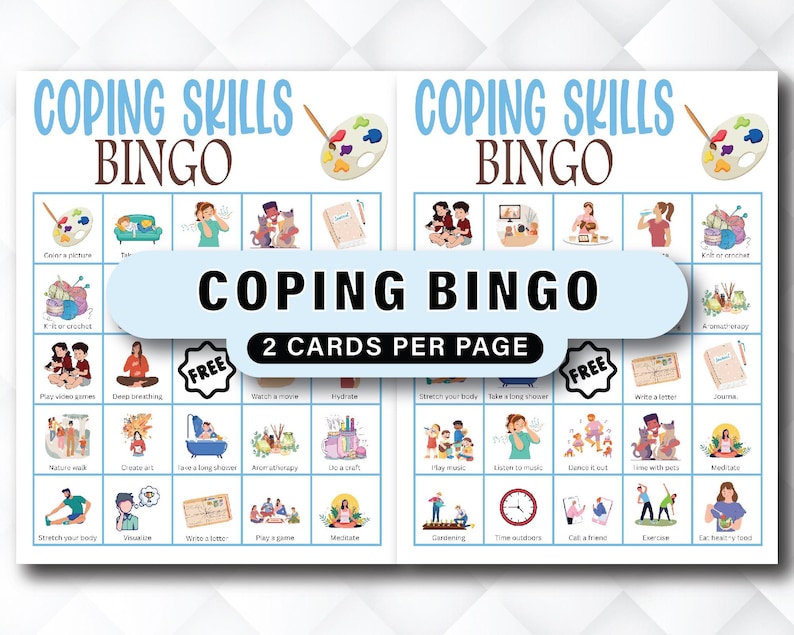 Coping Skills Bingo Game, 60 Mindfulness Bingo Cards, Classroom SEL ...