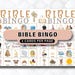 60 Bible Bingo Cards, Bible Stories Bingo, Sunday School Christian ...