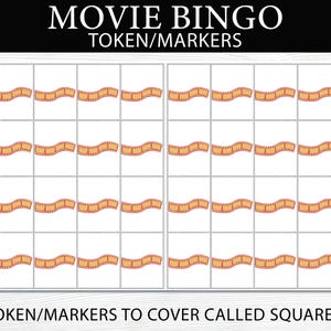 Movie Bingo Game, 30 Movie Bingo Cards, Movie Tracker Bingo, Movie ...
