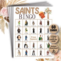Catholic Bingo, Printable Bingo Cards, Catholic Kid's Activity ...