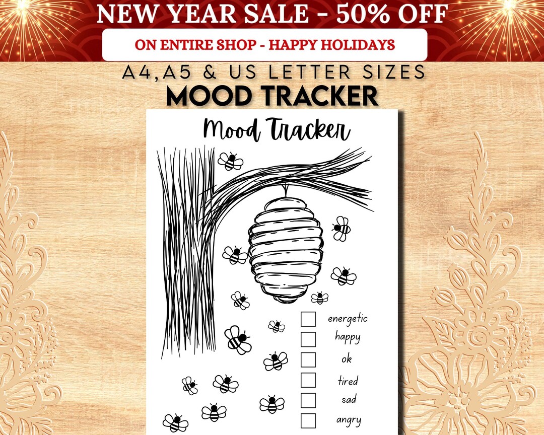 Honeycomb Mood Tracker, Feelings Tracker, Honey, Mood Tracker, Track ...