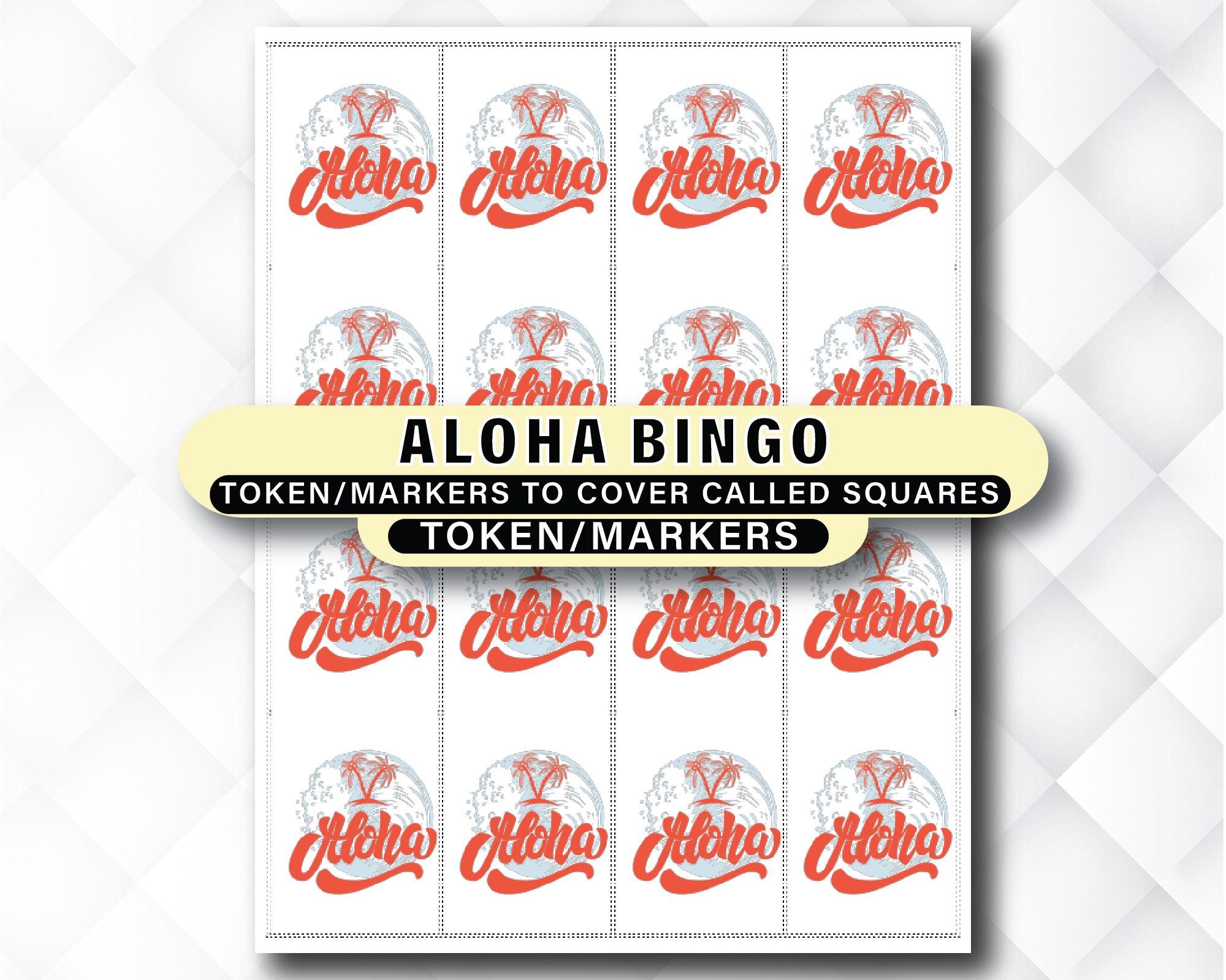 60 Aloha Bingo Cards, Luau Bingo, Hawaiian Bingo, Luau Birthday Party ...