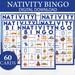 60 Nativity Bingo Cards, Christmas Nativity Bingo, Printable Nativity ...