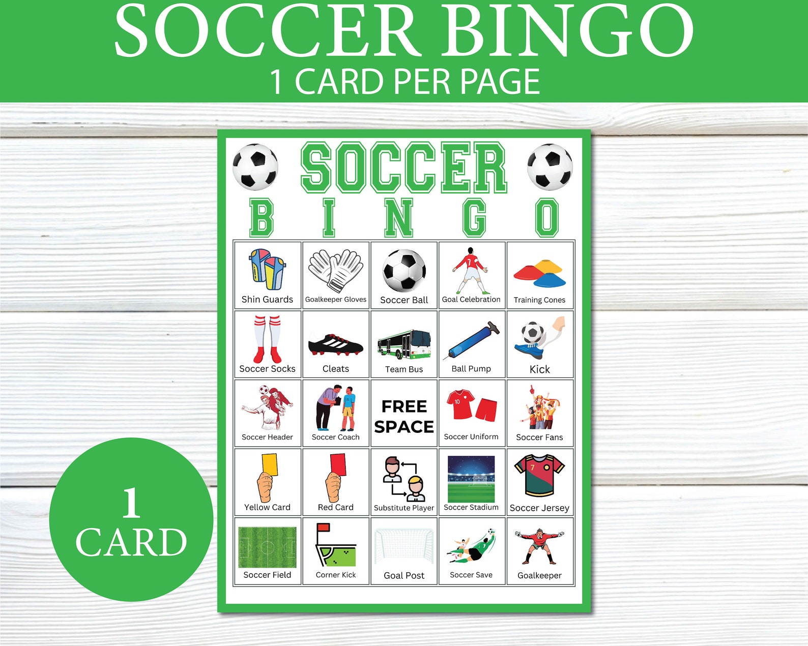 Soccer Bingo, 50 Soccer Bingo Cards, Soccer Game, Soccer Party Game ...