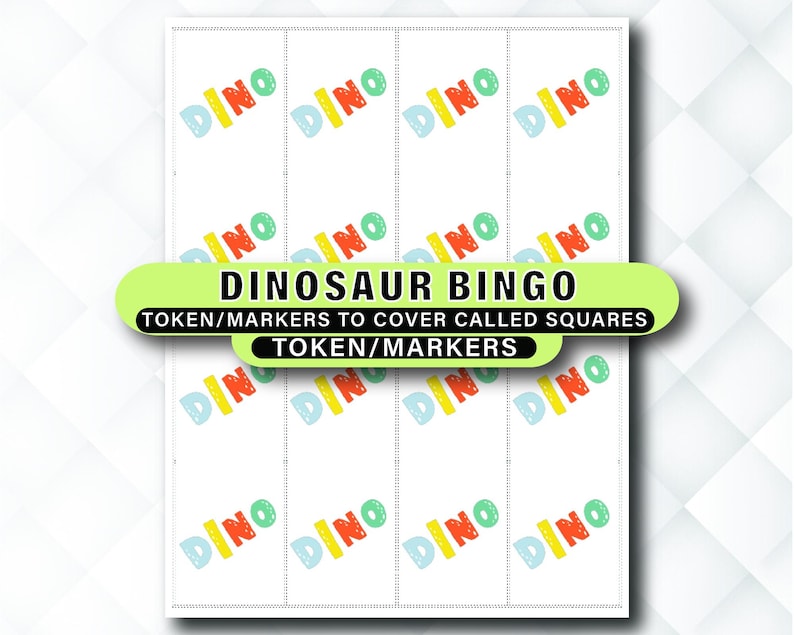 60 Dinosaur Bingo Cards, Dinosaurs Bingo Games, T-rex Party Activity ...