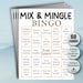 Mix and Mingle Bingo, Get to Know You Questions, Class Reunion Games ...