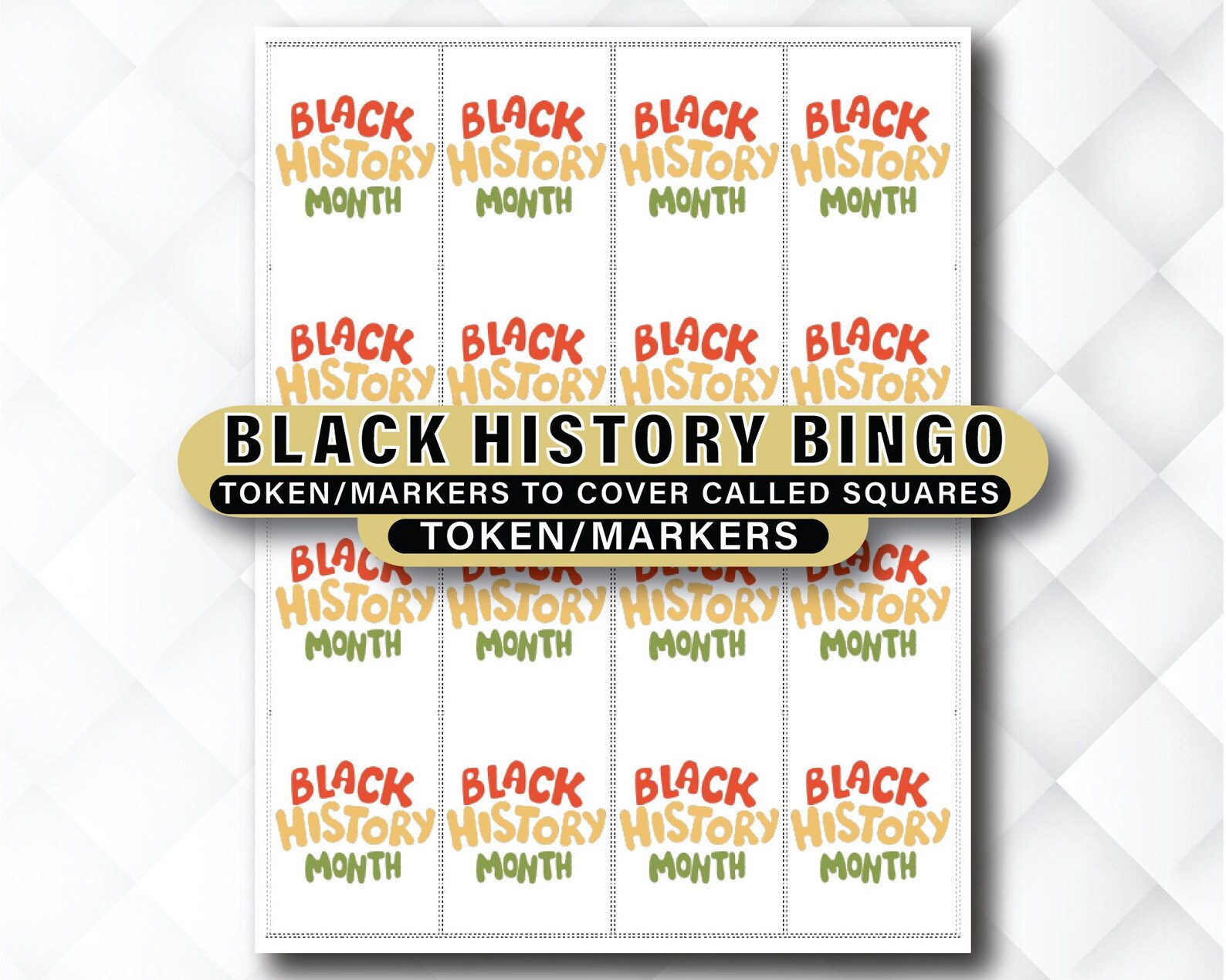 60 Black History Bingo Cards, Black History Month Bingo Game, Black ...