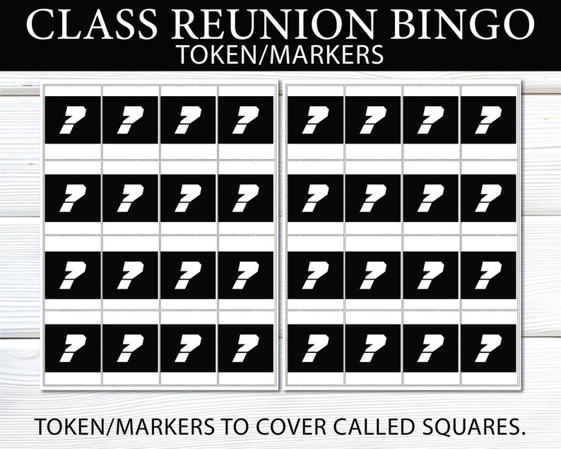 50 Class Reunion Bingo Game, High School Reunion Bingo, Editable Find ...