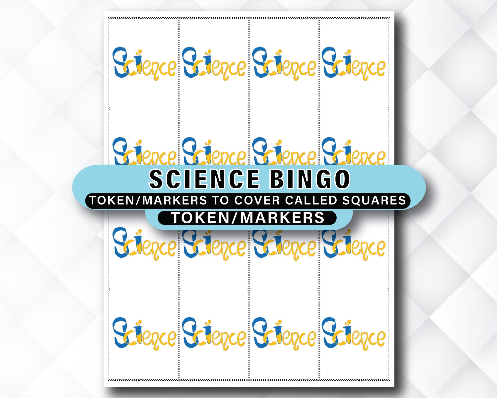 60 Printable Science Bingo Cards, Chemistry Bingo, Atomic Bingo, Mad ...