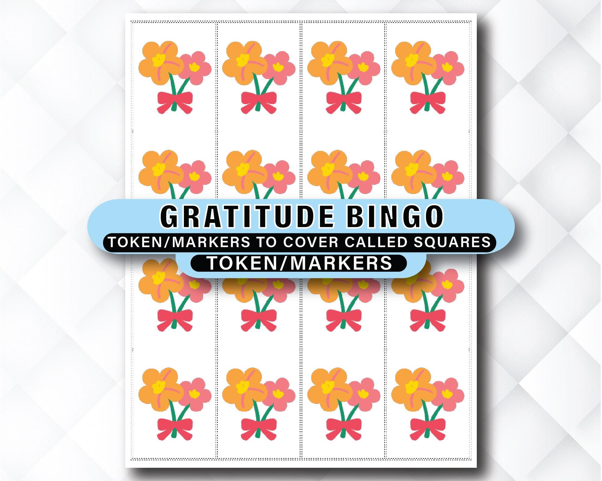 60 Gratitude Bingo Cards, Counseling Bingo Game, Mindfulness Bingo ...