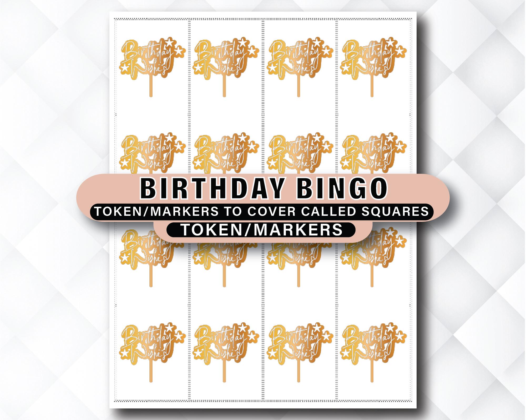 60 Birthday Bingo Cards, Birthday Bingo Game, Birthday Party Activities ...