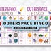 Outer Space Bingo Cards, Solar System Bingo, Astronomy Bingo, Space ...