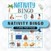 60 Nativity Bingo Cards, Christmas Nativity Bingo, Nativity Game ...