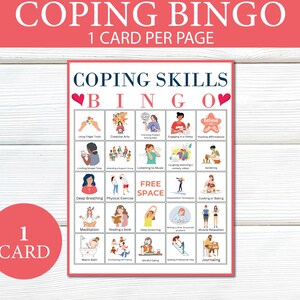 Coping Skills Bingo Game, Mindfulness Bingo, 30 Mindfulness Bingo Cards ...