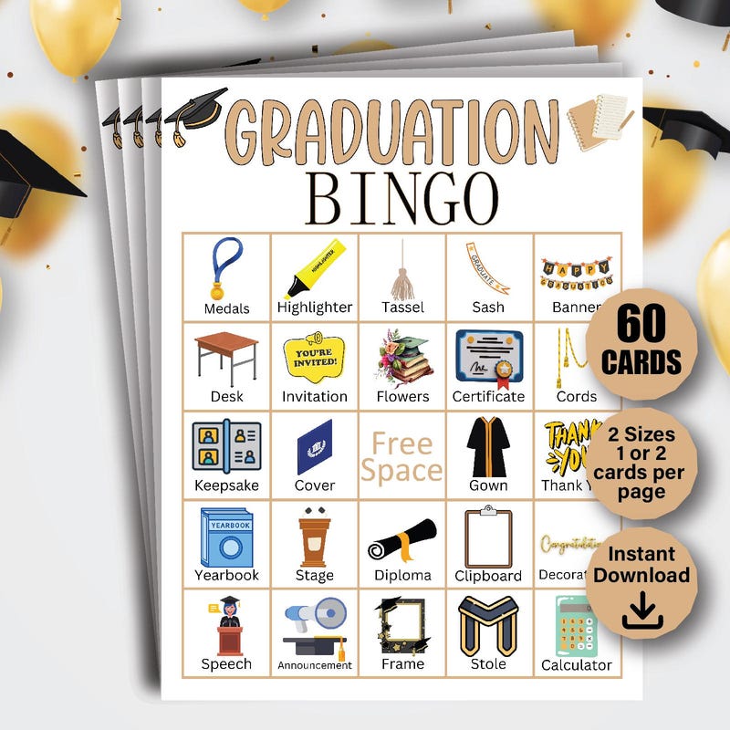 Graduation Party Card Games - Etsy