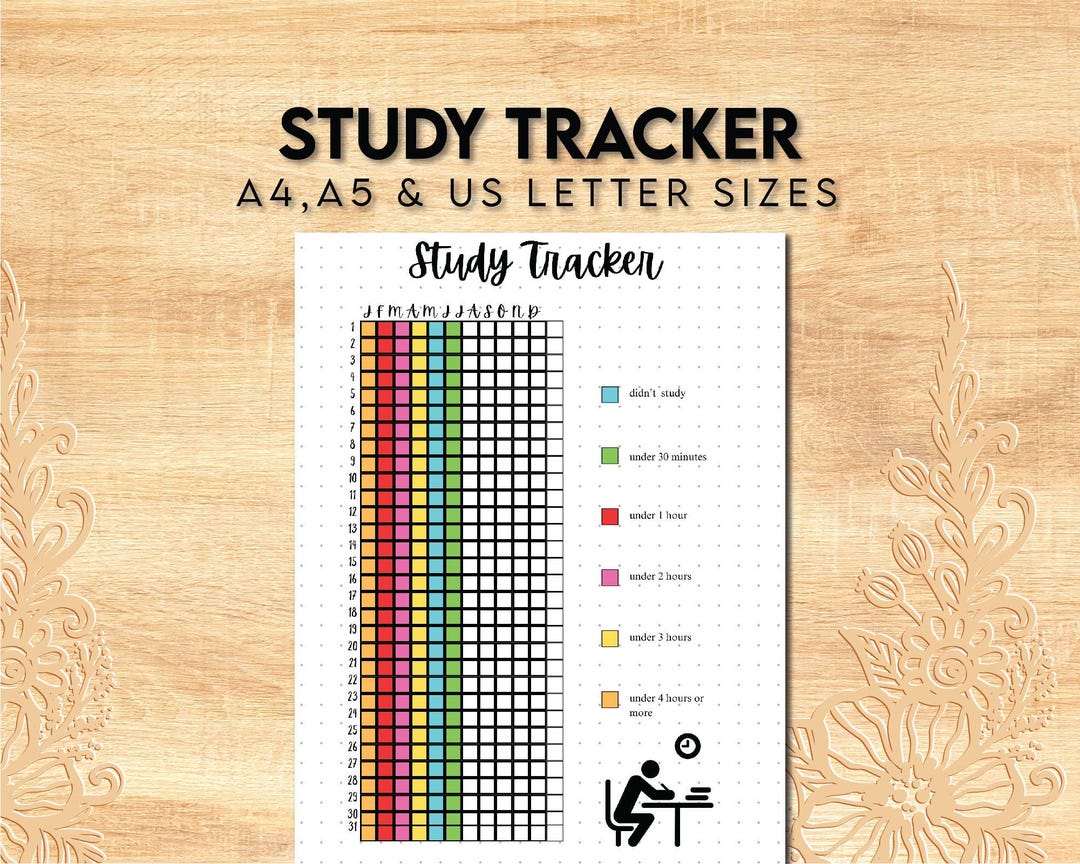 Study Tracker, PRINTABLE Journal Page, Student Journal , Student ...