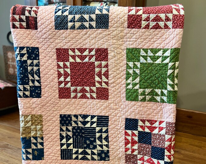 Beautiful 19th Century Block Quilt - Etsy