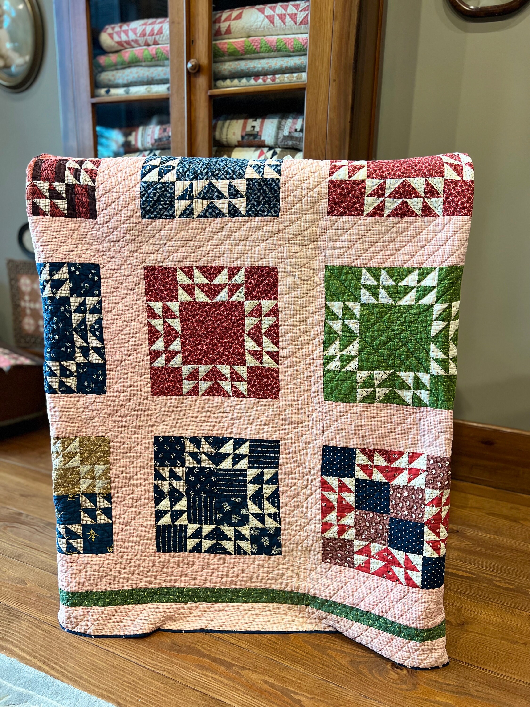 Beautiful 19th Century Block Quilt - Etsy