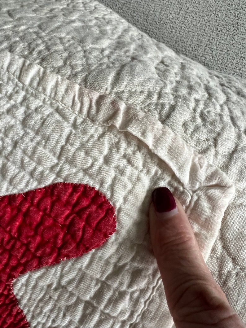 C 1850s Turkey Red Papercut Applique Quilt - Etsy