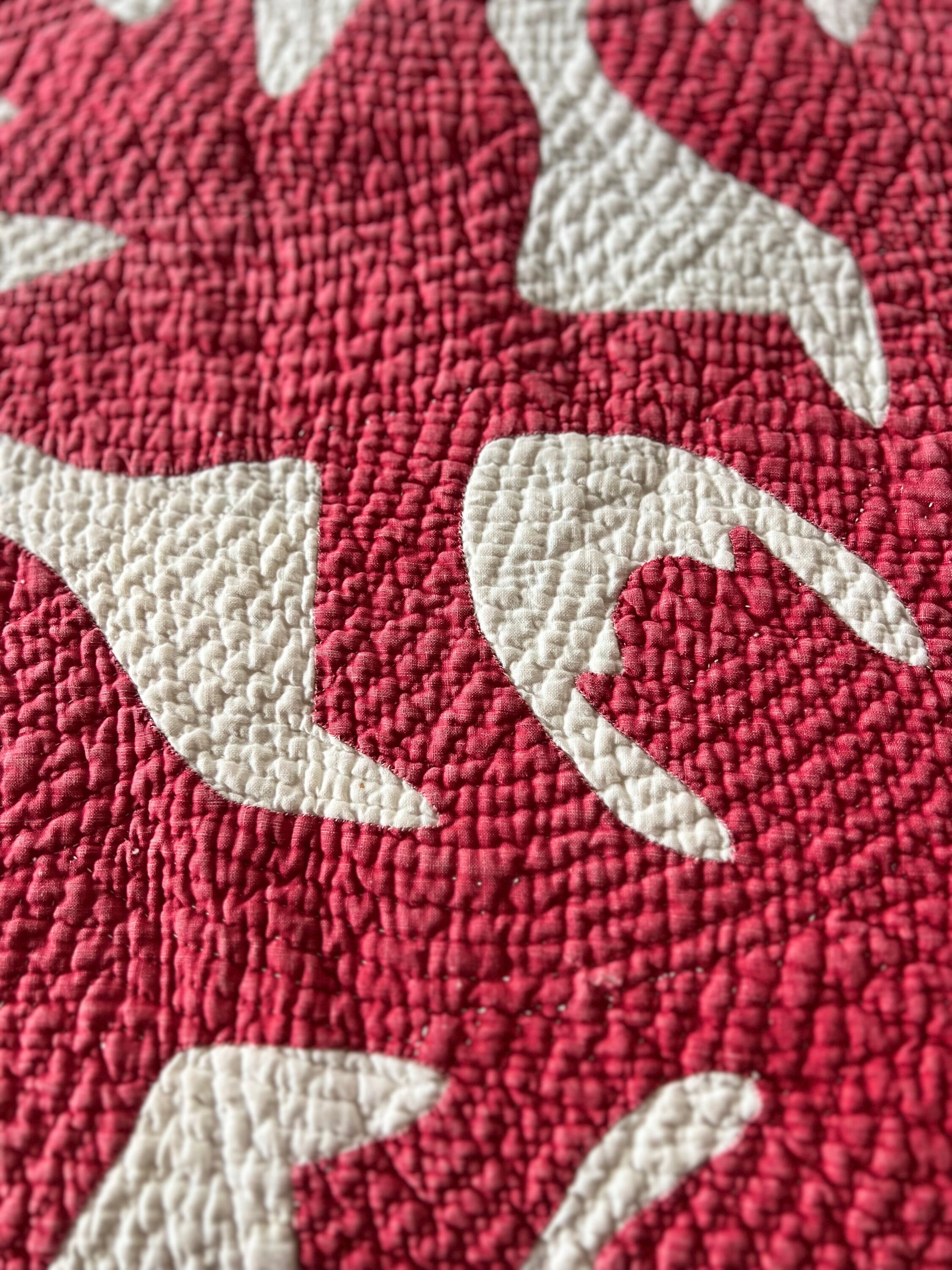 C 1850s Turkey Red Papercut Applique Quilt - Etsy