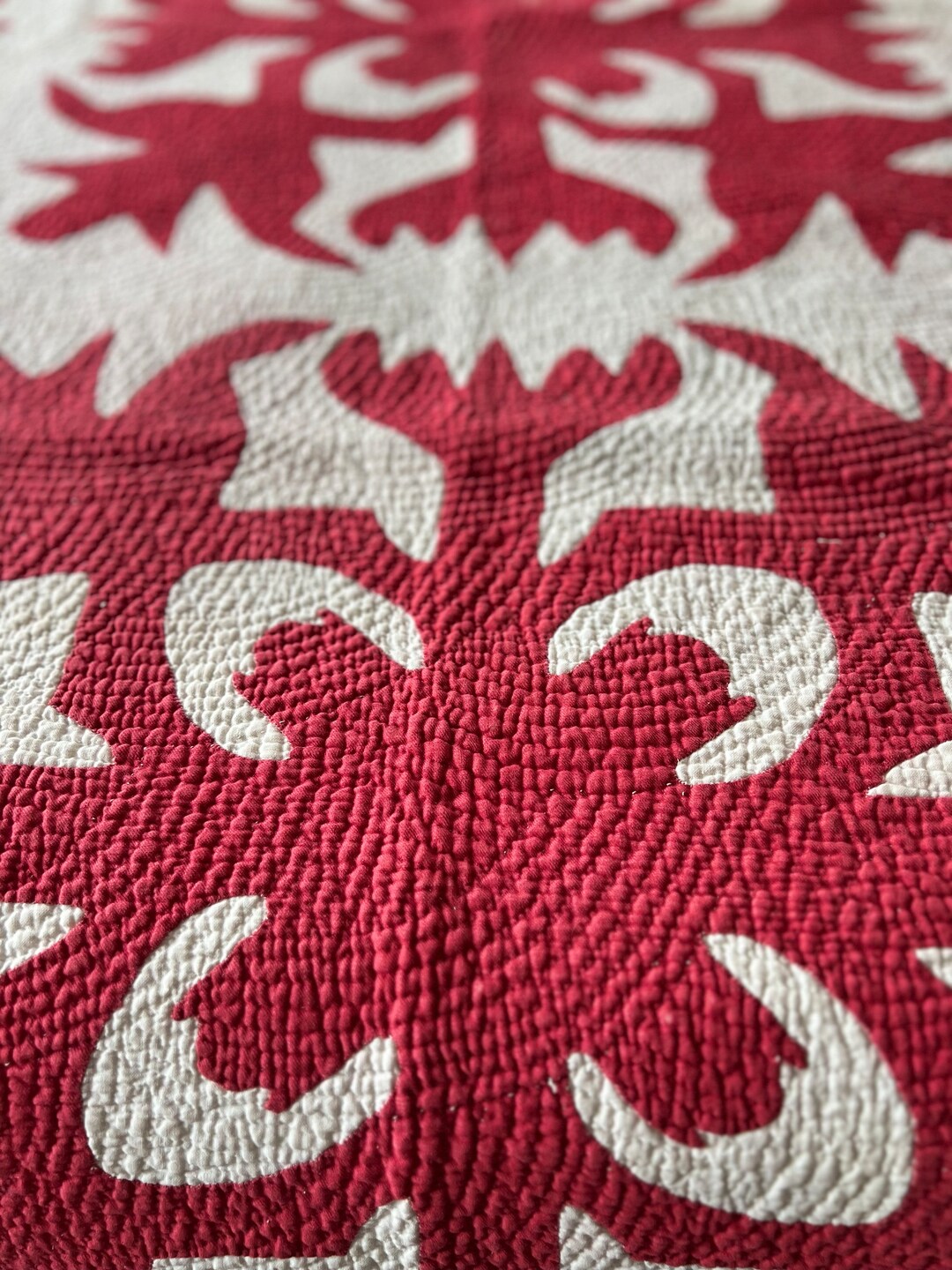 C 1850s Turkey Red Papercut Applique Quilt - Etsy