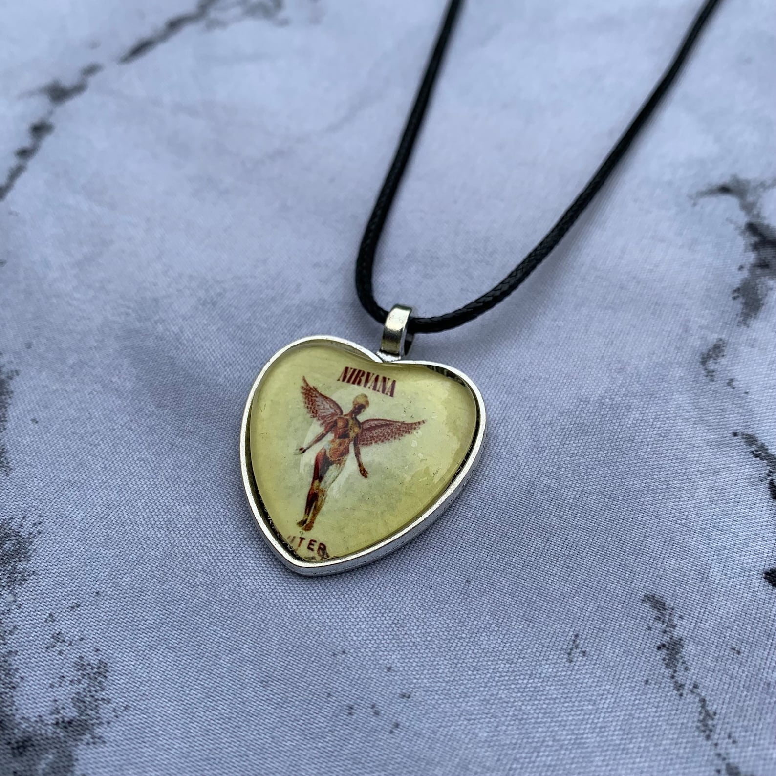 Nirvana in Utero Album Cover Pendant Heart Shaped Necklace Gift - Etsy
